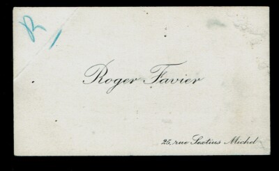 EP57-CARTE DE VISITE-ROGER FAVIER | eBay