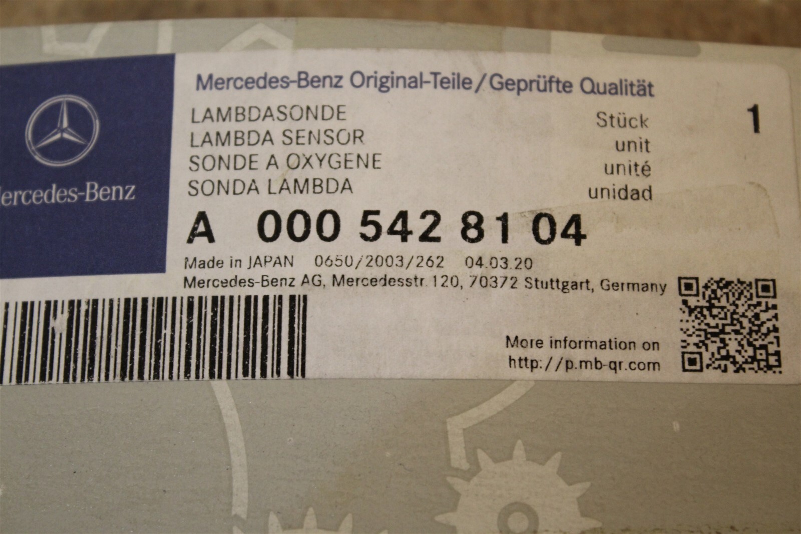 A0005428104 Lambda Sensor New genuine Mercedes-Benz part | eBay