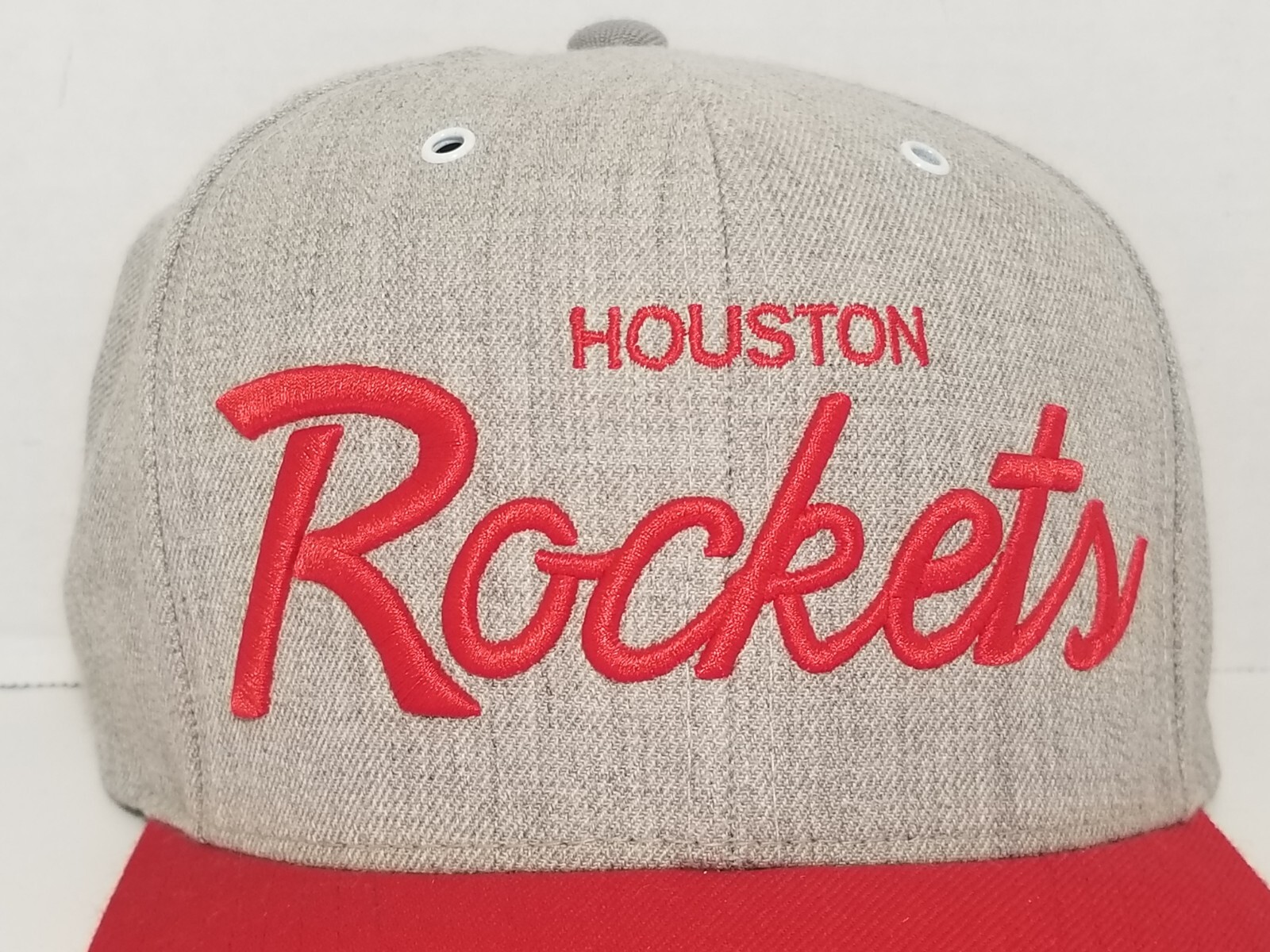 Houston Rockets Hat Mitchell & Ness Snapback Gray/Red Cap | eBay