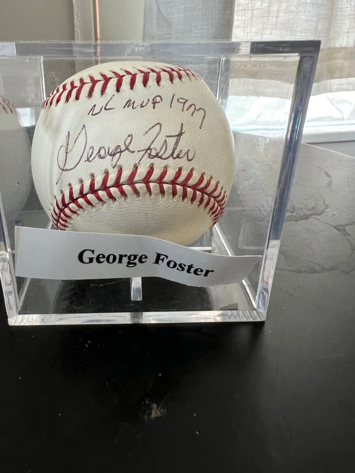 GEORGE FOSTER SIGNED OFFICIAL MLB INSCRIBED "NL MVP 1977" w/ case | eBay