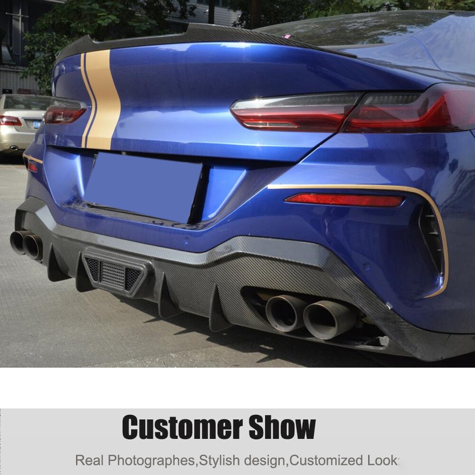 For BMW 8 Series G16 M850i M-Sport 2018-23 Real Carbon Rear Bumper ...