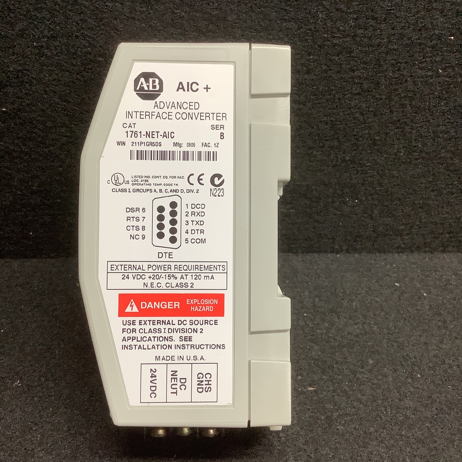 Allen Bradley 1761-NET-AIC Series B Advanced Interface Module (ST946 ...
