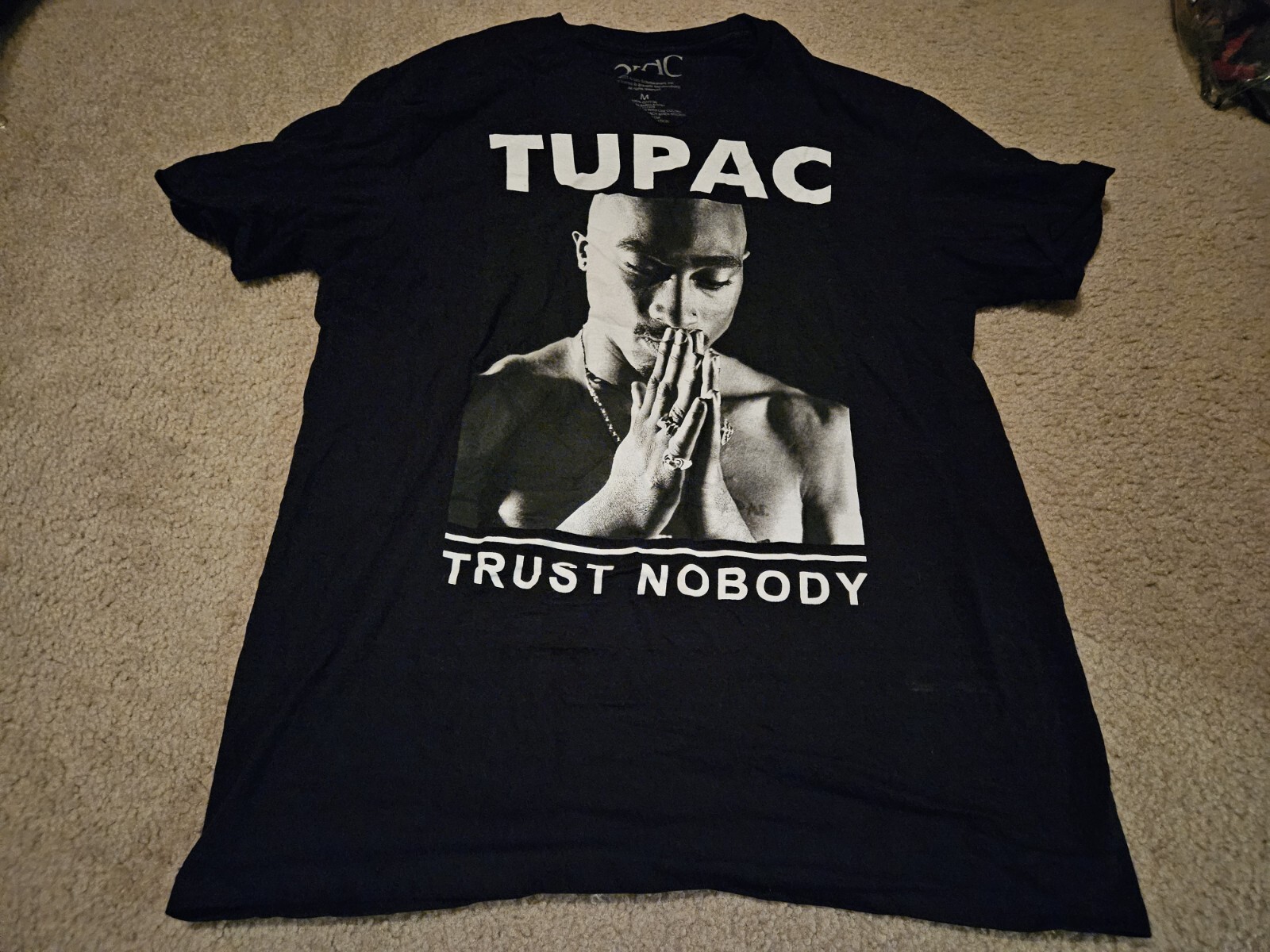 Tupac Shakur Trust Nobody Black Shirt Size Medium Sho… - Gem