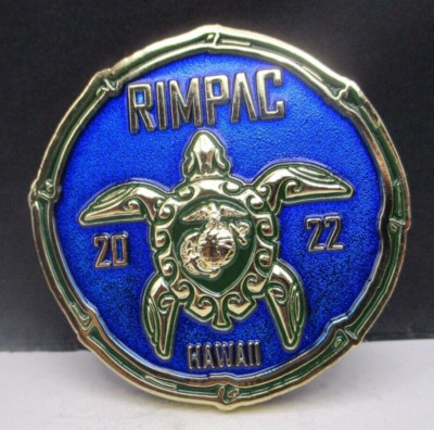 US Navy 2022 RIMPAC Hawaii Pearl Harbor Hickam Turtle Challenge Coin ...