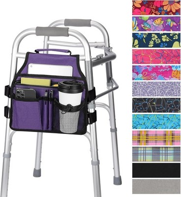 Side Walker Bag Walker Accessories Bag w/Cup Holder Folding Walker ...