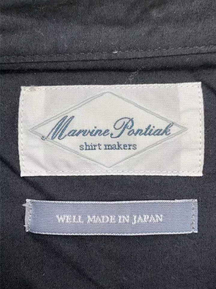 Marvine Pontiak shirts makers one long sleeve cotton shirt, black ...