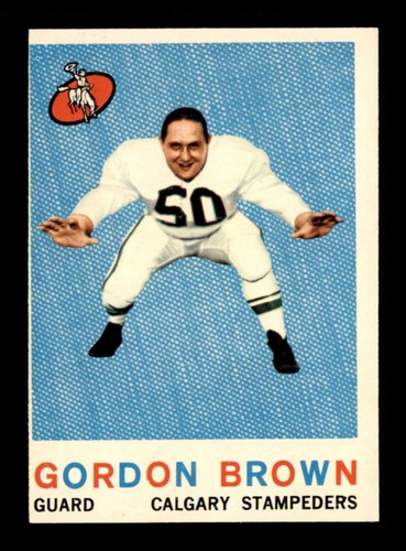 1959 Topps CFL #28 Gordon Brown RC EX/EX+ X3179364 | eBay