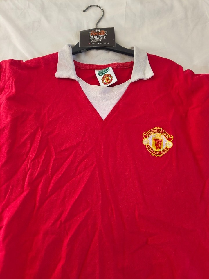 Manchester United Official Retro Home Football Shirt 1972-1975 (XL ...