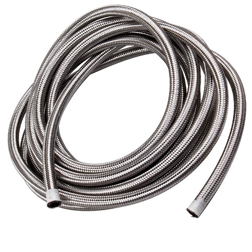 AN8 Stainless Steel Braided Fuel / Oil Line Hose 20 Feet 6 Meters 6M ...