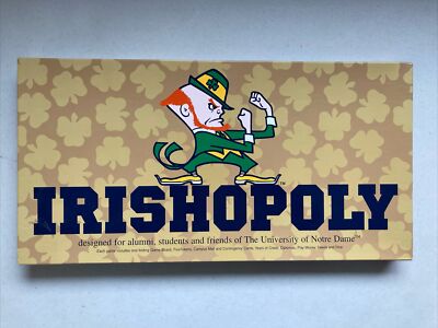 IRISHOPOLY MONOPOLY GAME NOTRE DAME FIGHTING IRISH University Complete ...