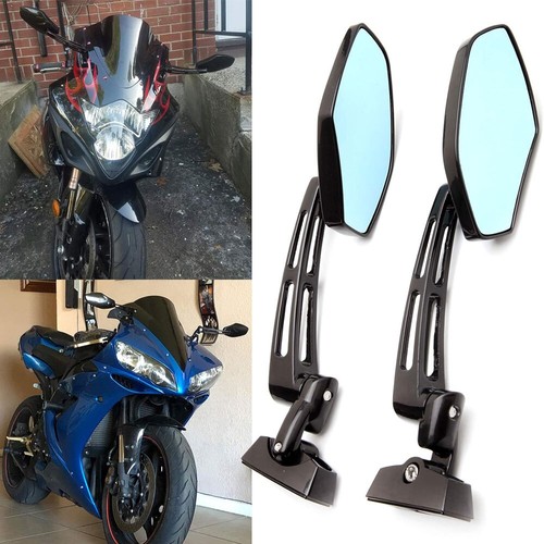 Motorcycle Racing Rearview Mirrors For Suzuki Hayabusa Honda CBR Black ...