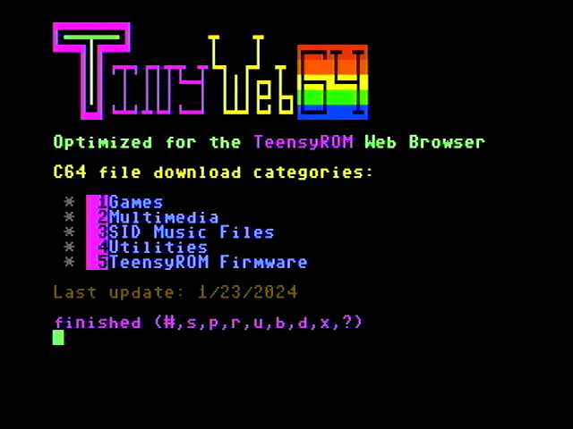 TeensyROM Cartridge for Commodore 64/128: MIDI, Fastload, Emulation ...