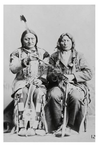 CHIEF SITTING BULL AND HIS NEPHEW ONE BULL NATIVE AMERICANS 4X6 PHOTO ...