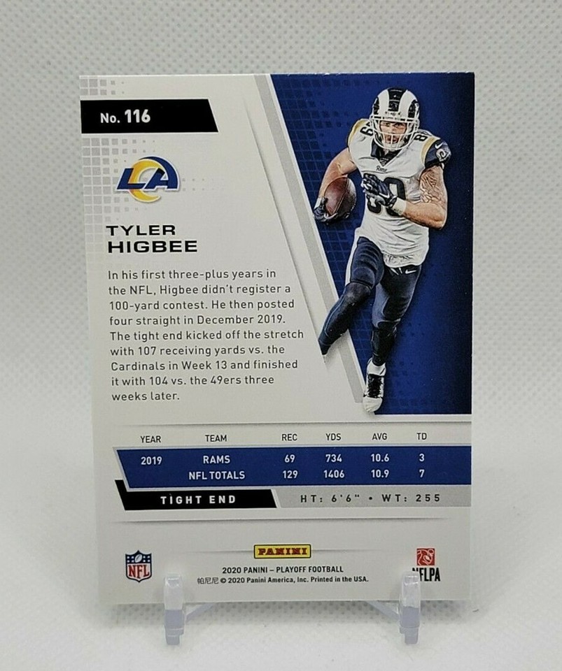 🏈🏈TYLER HIGBEE 2020 Panini Playoff LA Rams Los Angeles Rams NFL ...
