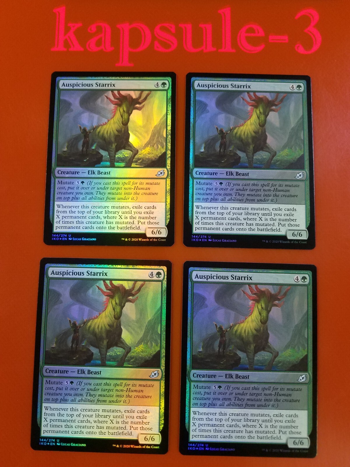 4x Auspicious Starrix | FOIL | Ikoria Lair of Behemoths | MTG Magic ...