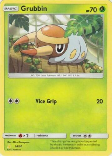 Grubbin 16/30 Alolan Raichu Trainer Kit Near Mint NM Pokemon DNA GAMES ...