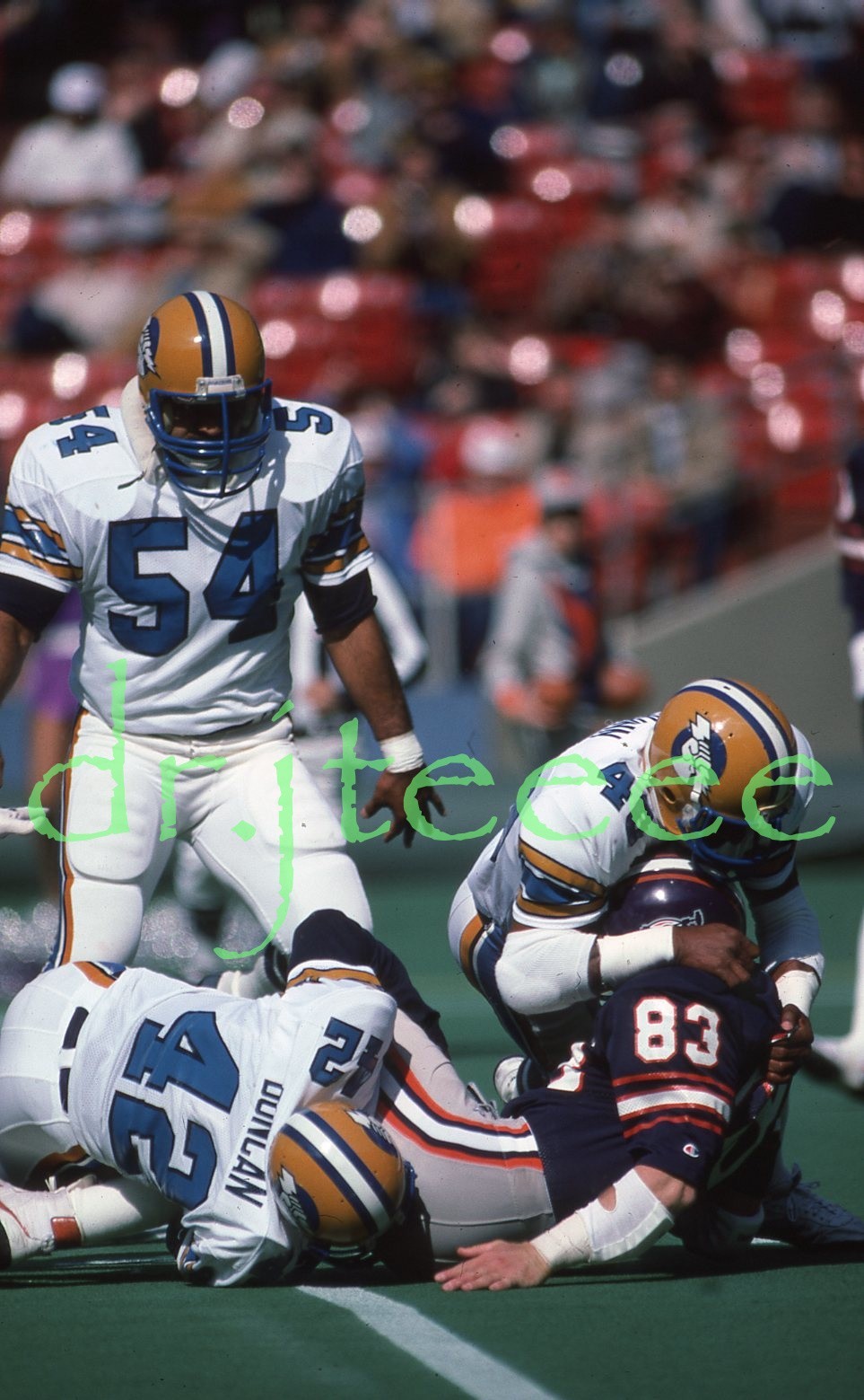 1984 USFL Frank Manumaleuga OAKLAND INVADERS - 35mm Football Slide | eBay