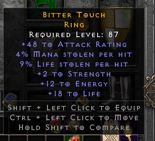 Diablo 2: Resurrected 4%ml/9%ll Dual Leech/str/energy/life Ring -D2R PC ...