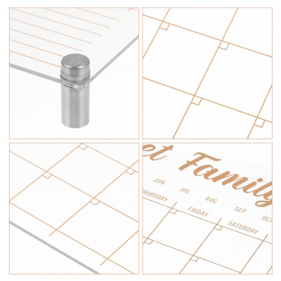 1 Set Reusable Weekly Write Board Desk Dry Erase Board Clear Dry Erase ...