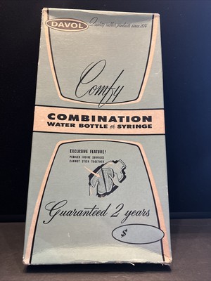 Vintage COMFY by DAVOL 2 Quart Combination Water Bottle & Syringe | eBay