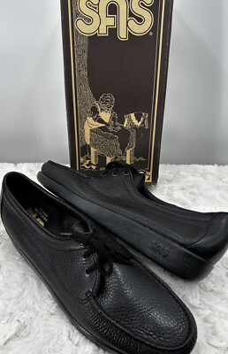 NEW SAS Mens Amigo Leather Lace Shoes Black Size 13.5 M Dress Casual | eBay