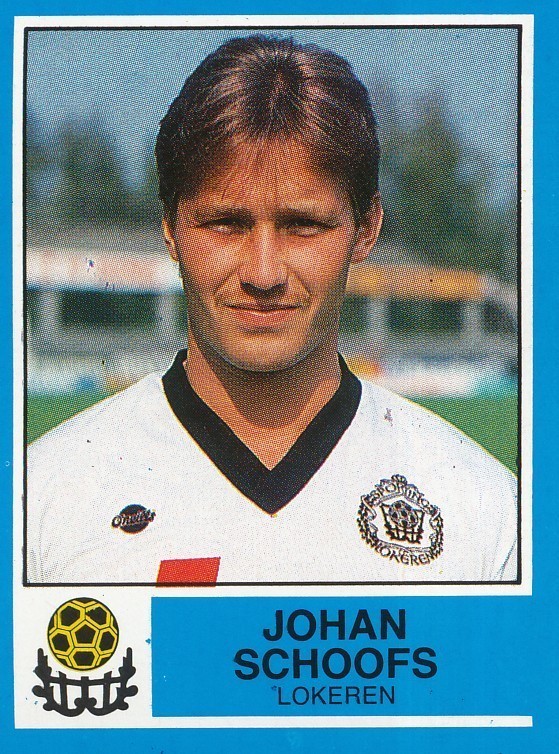 225 JOHAN SCHOOFS BELGIQUE SPORTING LOKEREN STICKER FOOTBALL 87 PANINI ...