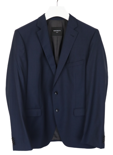 BENVENUTO Black 62100 Blazer Men's UK 44L Single Breasted Wool ...