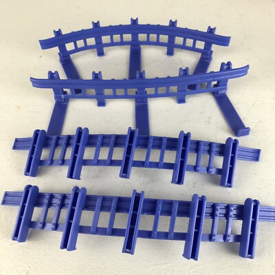 LOT (4) Fisher Price GEOTRAX replacement Purple Guard Rail 10” | eBay