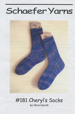Schaefer Yarn Knitting Pattern #181 Cheryls Socks - Women's Medium | eBay