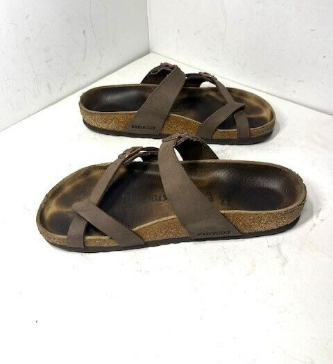 Birkenstock Mayari Birkibuc Lightweight Strap Slip On Buckle Brown ...