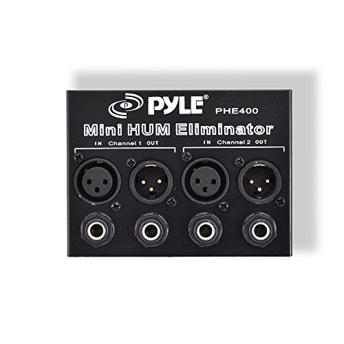 Pyle PHE400 Hum Noise Eliminator 2-Channel Box W/ 1/4" TRS Phone XLR ...