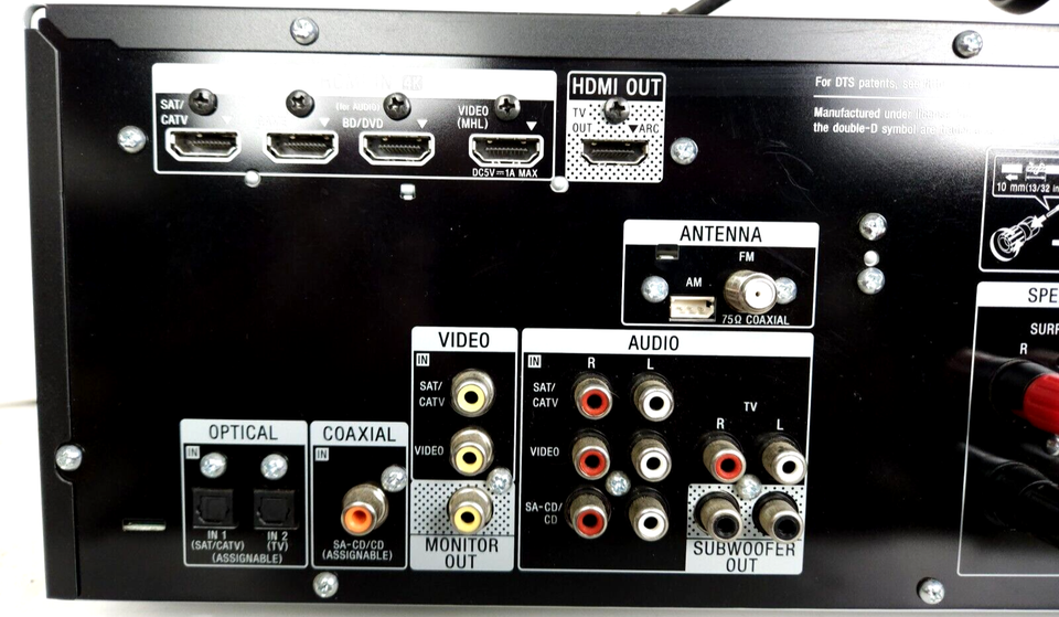 SONY Multi Channel AV Receiver STR-DH550 5.2 Ch Surround Sound w Remote ...