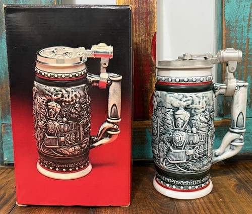 Vintage AVON 1982 Collectible Beer Stein Locomotive Train Limited ...