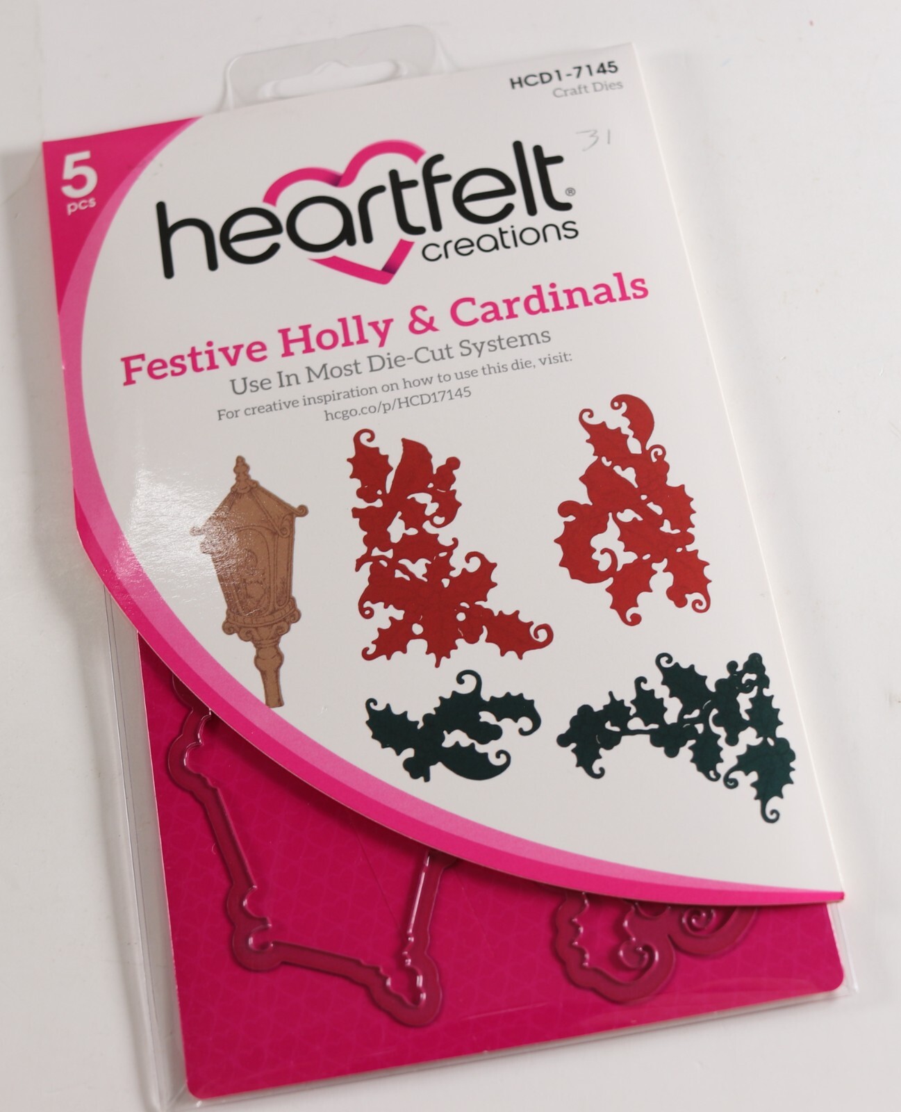 Heartfelt Creations Spellbinders Die Festive Holly & Cardinals Hcd1 ...