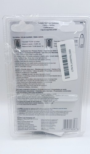 Master Lock Push Button Set-Your-Own Combination Lock Box Holds 5 Keys ...