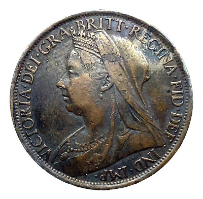 Great Britain Victoria Bronze 1895 1 Penny XF/AU KM # 790 | eBay