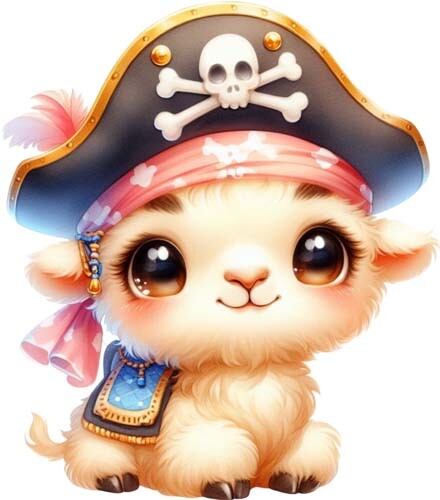 Pirate Camel Animal Wall Art Bedroom Colourful Nursery Decor Vinyl ...