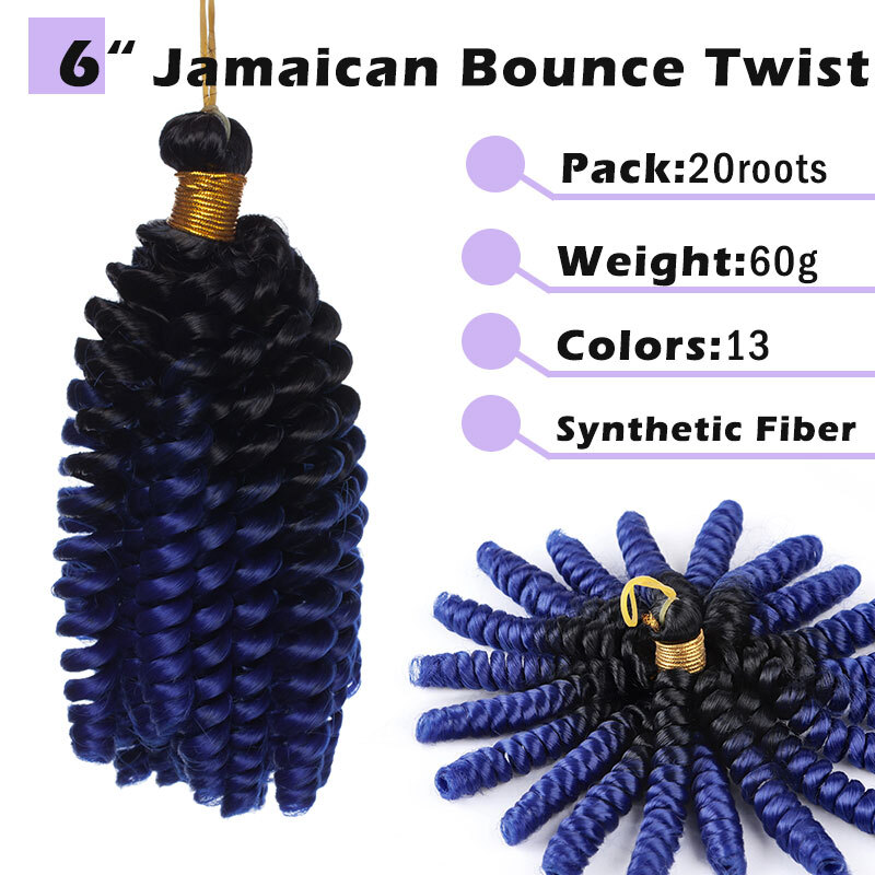 Afro Jamaican Bounce Curly Braids Crochet Toni Curls Hair Extensions As ...