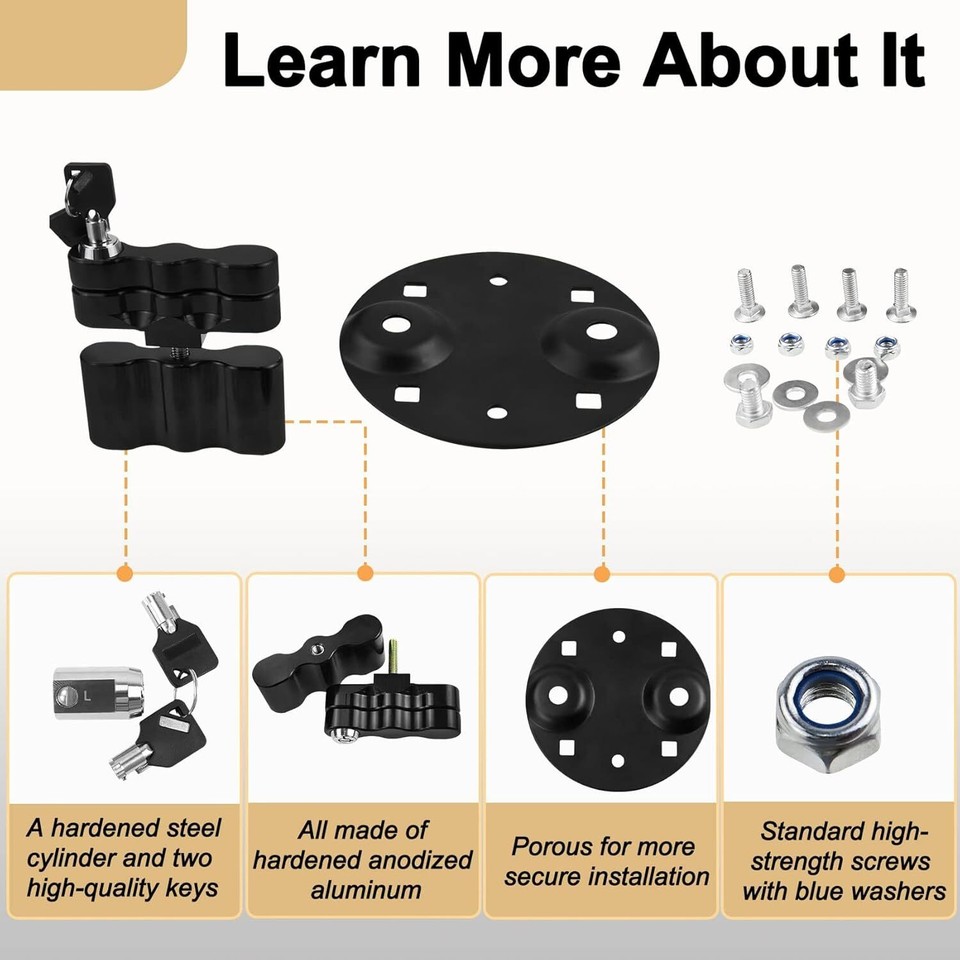 RX-LOX-PM Mount Lock 2 Pack With Keys For Rotopax Standard Water ...