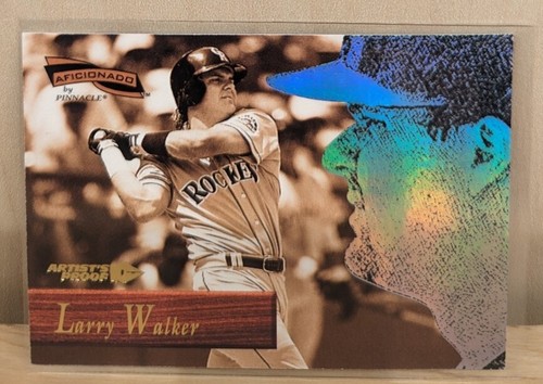 1996 Pinnacle Aficionado ARTIST PROOF #68 Larry Walker HOF RARE ...