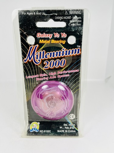 Y2K Millennium 2000 Galaxy Yo Yo Metal Bearing Purple Open Package ...