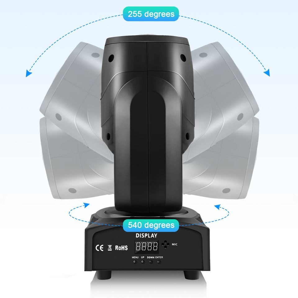 Moving Head Stage Lighting DJ Party Light 120W RGBW LED DMX Beam Disco ...