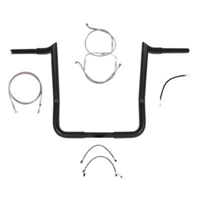 1 1/4" Black 14" Yaffe Monkey Handlebar Kit 2016-2023 Harley Street ...