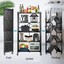 4/5Tier Heavy Duty Foldable Metal Rack Storage Shelving Unit w Wheel | eBay