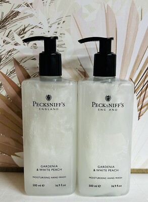 2 Bottles Pecksniff’s England ~ Gardenia & White Peach Moisturizing ...
