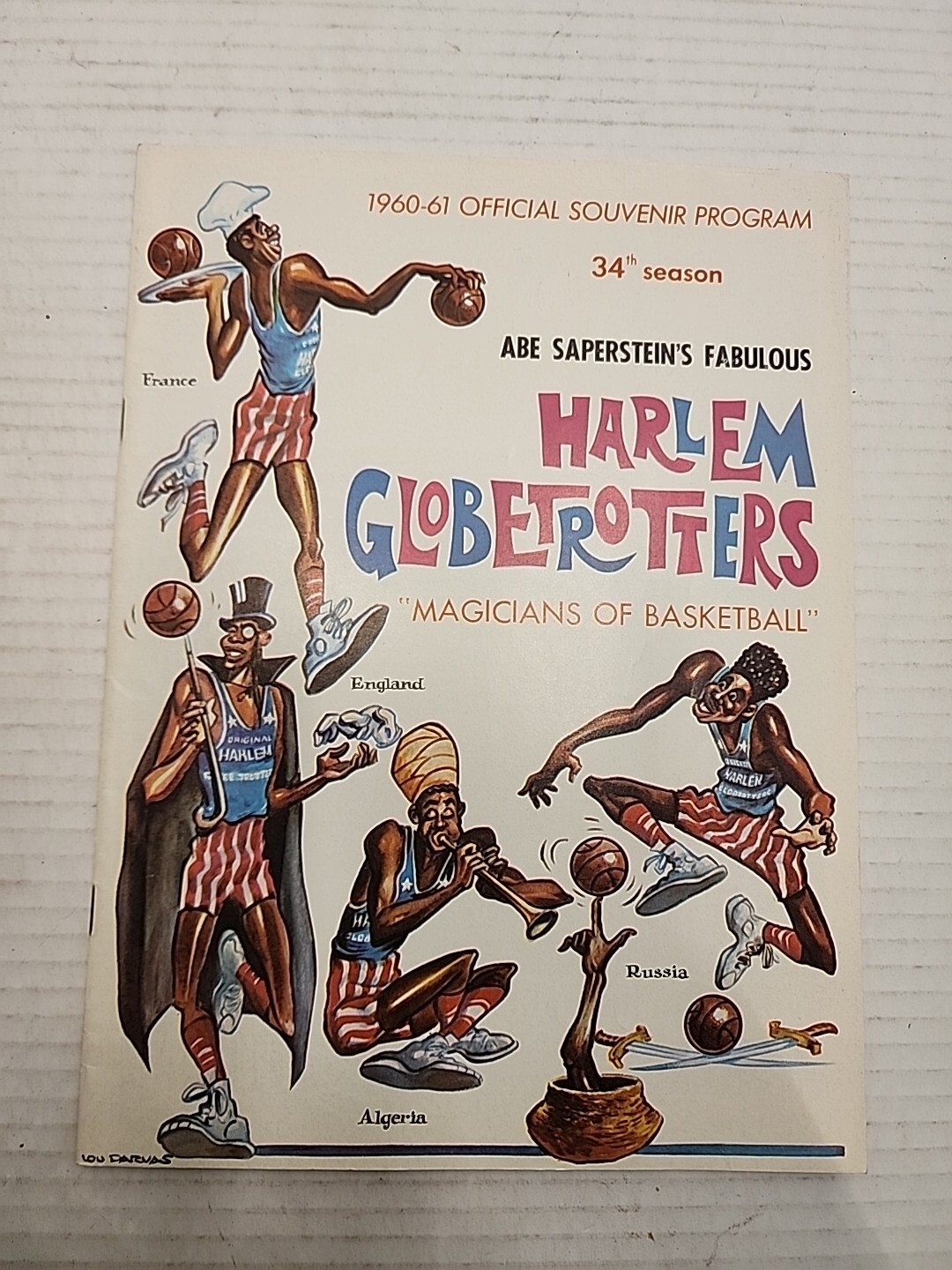 Harlem Globetrotters Magazine 34th Season 1960-61 Off. Souvenir Program ...