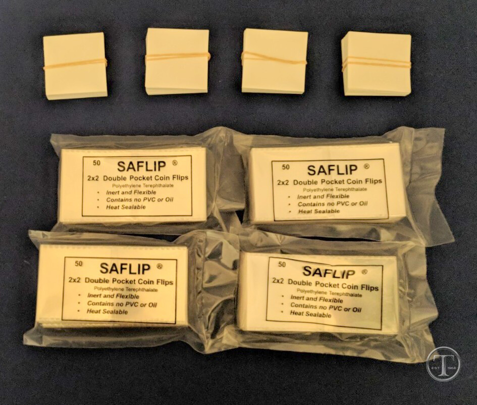 200 2 x 2 Saflips with Inserts 2 x 2 SAFLIP Coin Flips - PVC Free ...