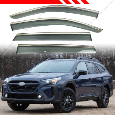 For Subaru Outback 2020-2025 Smoke Tinted Window Visors Deflectors Rain ...