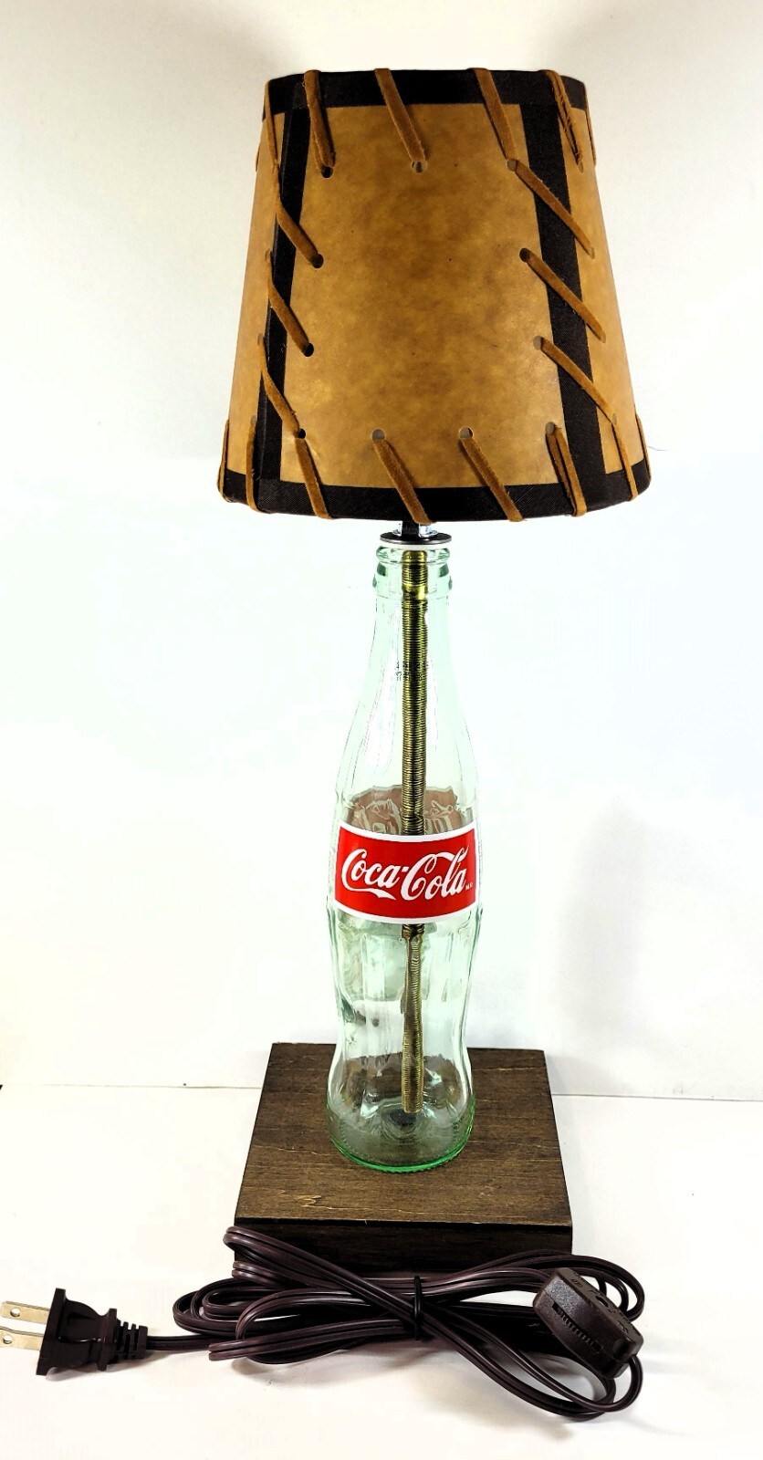 Coke Coca-Cola Bottle TABLE LAMP Package w/ Candelabra Bulb & Double ...