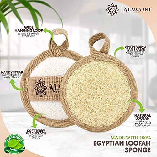 Premium Exfoliating Facial Loofah Scrubbers Natural Face Exfoliator Pad ...